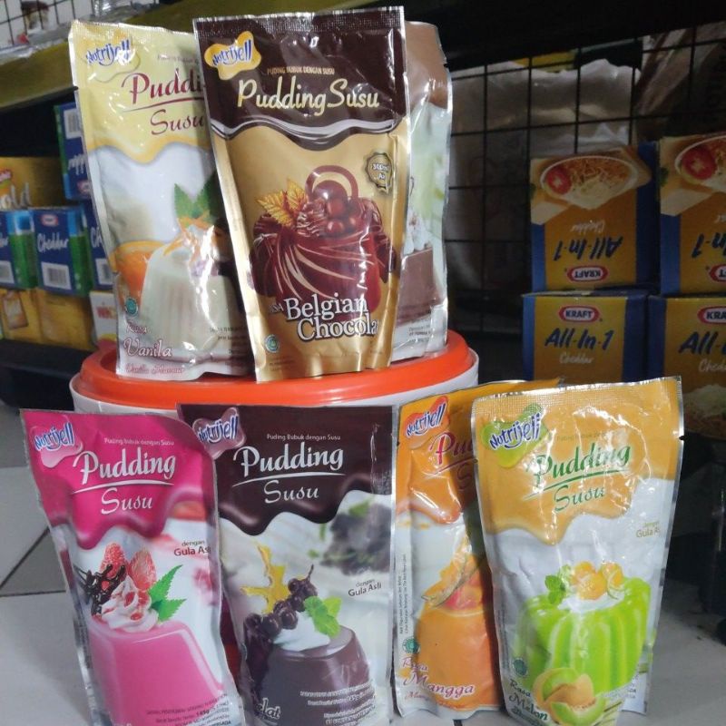 Jual puding nutrijel coklat strawberry mangga , pudding nutrijell ...