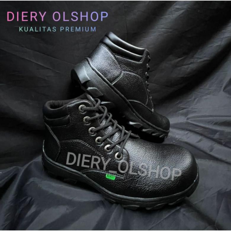 Jual Sepatu Safety Semi Boots Ujung Besi / Sepatu Safety Kerja Pria ...