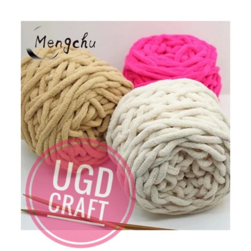 Jual Benang Rajut Chenille/ Chunky Yarn 100gram | Shopee Indonesia