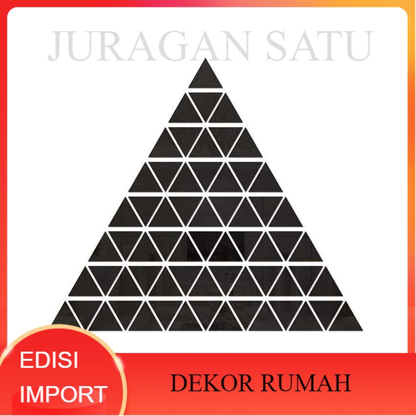 Jual Stiker Cermin Segitiga Kaca Akrilik Triangle Mirror Wall Sticker ...