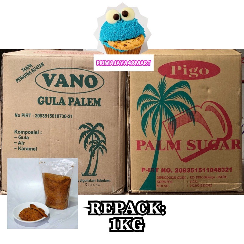 Jual REPACK: 1KG - PALM SUGAR/ Gula Palem ( PIGO/VANO ) | Shopee Indonesia