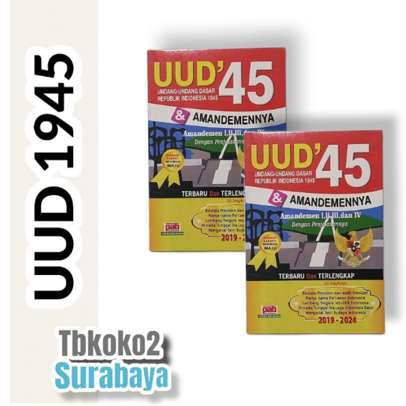 Jual Buku Uud 1945 Dilengkapi Amandemen 1234 Putra Bangsa Shopee Indonesia 