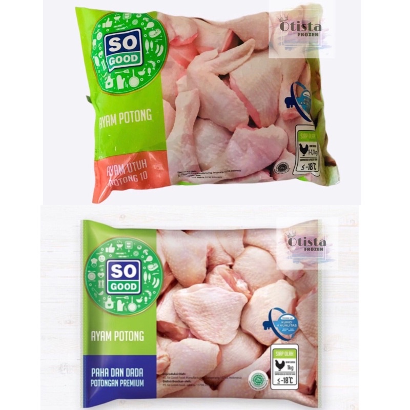 Jual SO GOOD AYAM POTONG 1 KG / AYAM POTONG 800 GR / AYAM PAHA DADA 1 ...