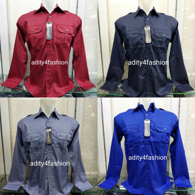 Jual KEMEJA ENZINO KEMEJA SERAGAM NET TV / KEMEJA PDL LENGAN PANJANG ...