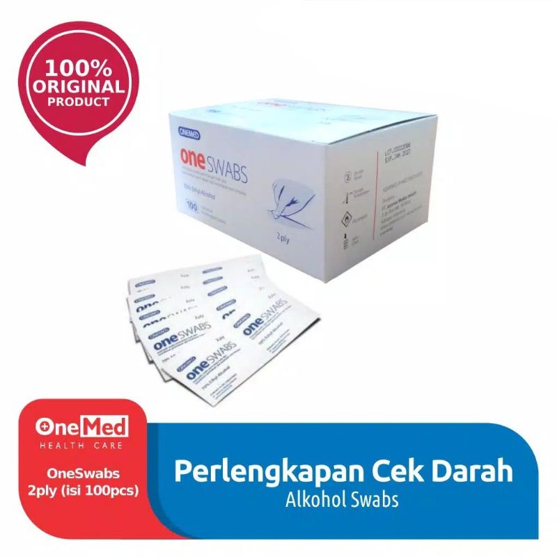 Jual One Swab Onemed / Alkohol Swab Onemed isi 100pcs | Shopee Indonesia