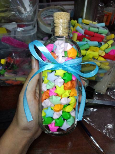 Jual Botol bintang wishes stars in bottle 250ml surat botol | Shopee ...
