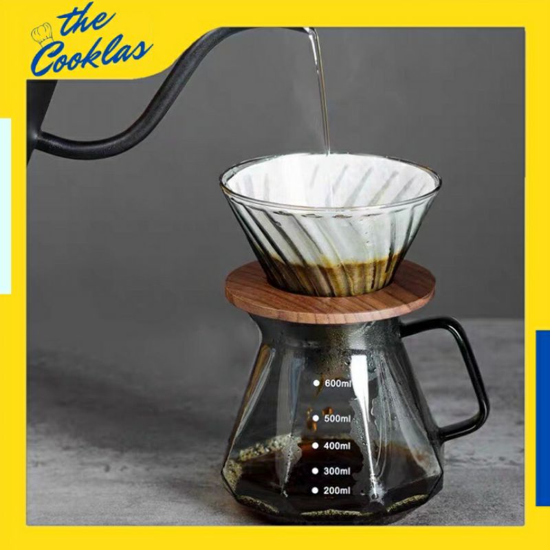 Jual Server Kopi V60 DIAMOND SHAPE V60 COFFEE SERVER Heat Resistance ...