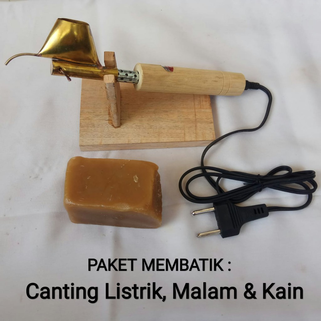Jual Paket Alat Membatik Canting Listrik Malam Dan Kain Mori | Shopee ...