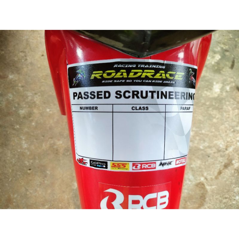 Jual Stiker Roadrace chipsagoy stiker passed scrutineering stiker road ...