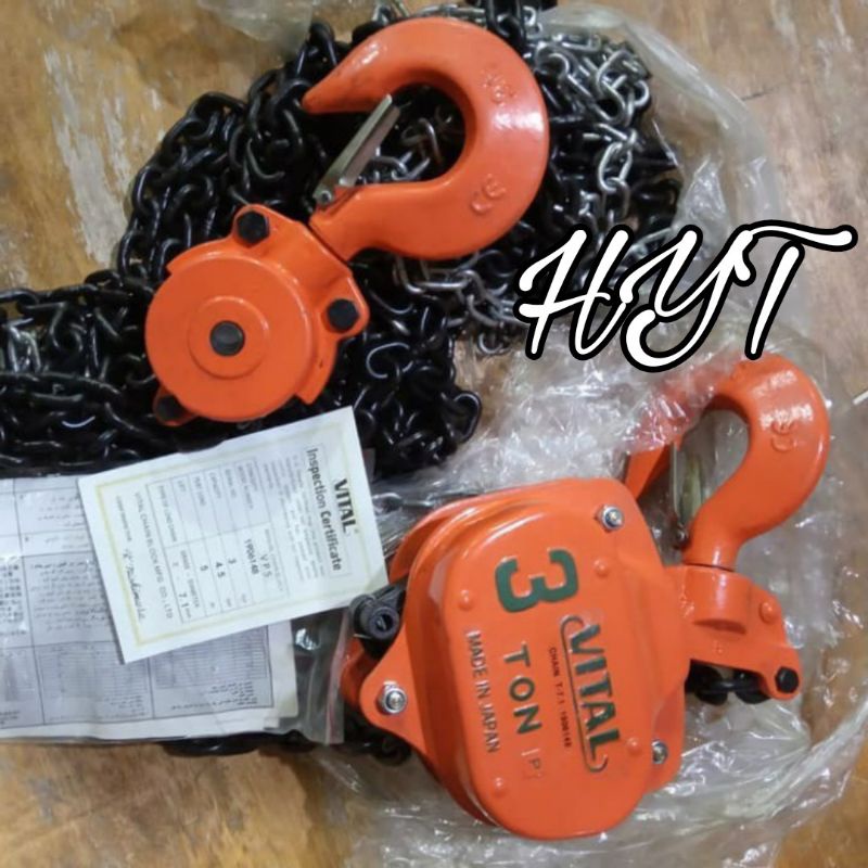 Jual Chain block 3 ton x 10 meter Takel VITAL VP5 made in JAPAN ...
