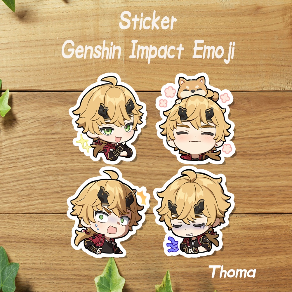 Jual Stiker Genshin Impact Emoji Sticker Vinyl / Sticker Set Genshin ...