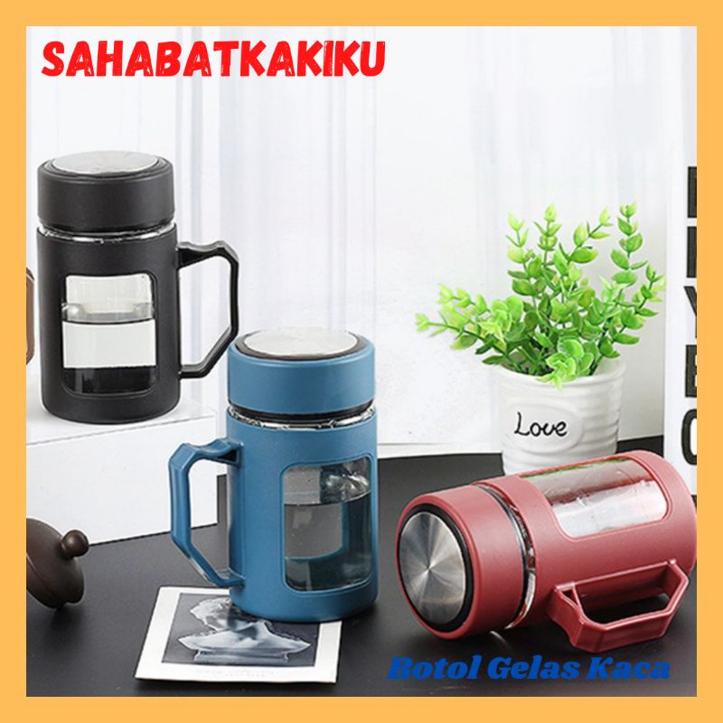 Jual Botol Kaca Cangkir 500 ML / Gelas Kaca 500 ML / Cangkir 500 ML ...