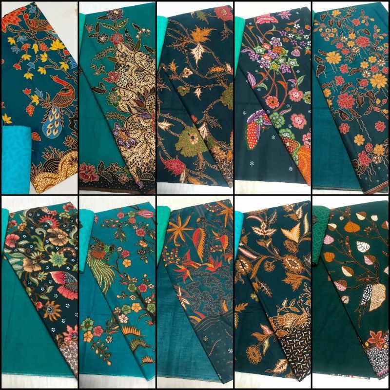 Jual kain batik warna ijo tosca / kain batik warna hijau / kain batik ...