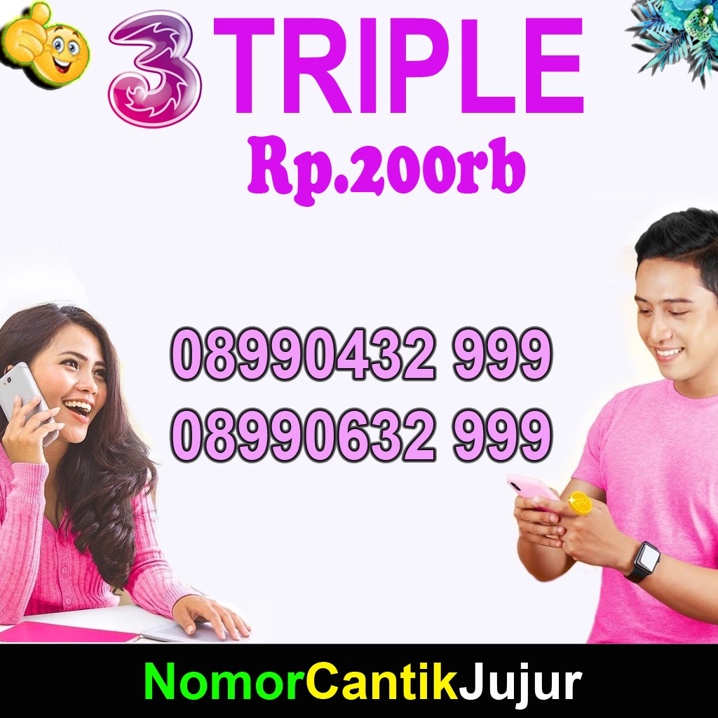 Jual NOMOR CANTIK THREE TRI 3 TRIPEL MURAH | Shopee Indonesia