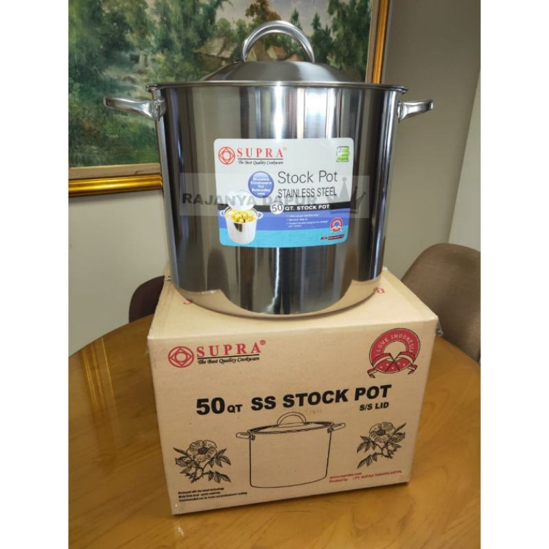 Jual Panci stockpot stainless steel supra 50qt - panci stainless tebal ...