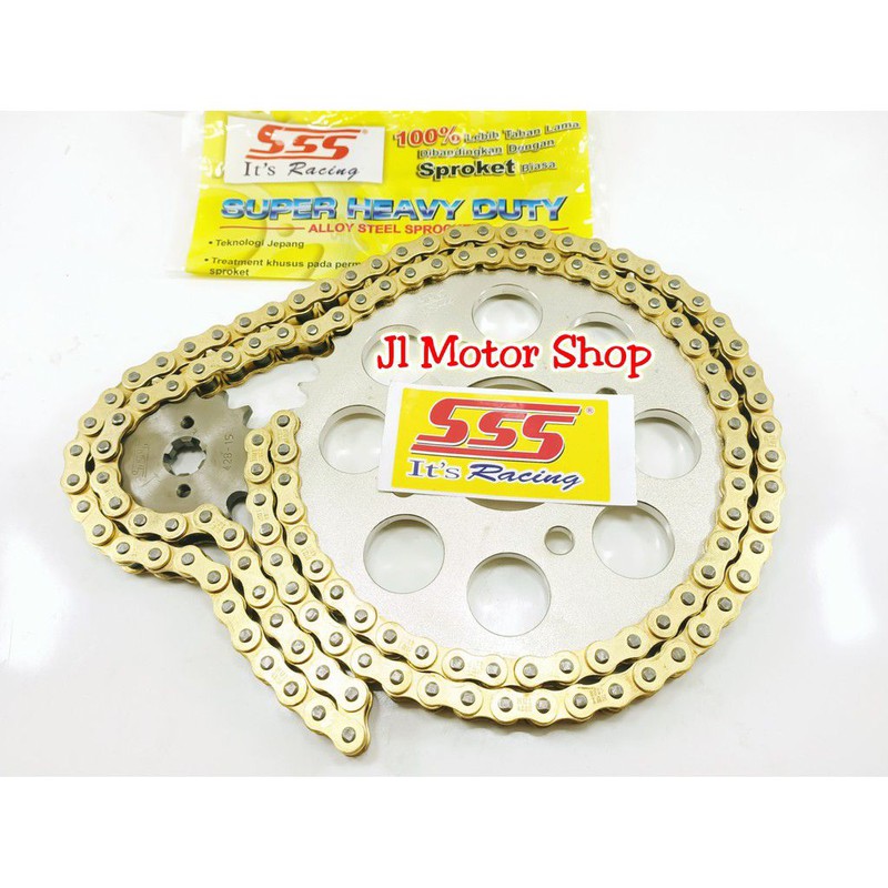 Jual Gearset Gear Set Sss 415 428 Vixion New Old R15 CB CBR Baut 4 Baut 6 Sonic Jupiter Z Mx ...