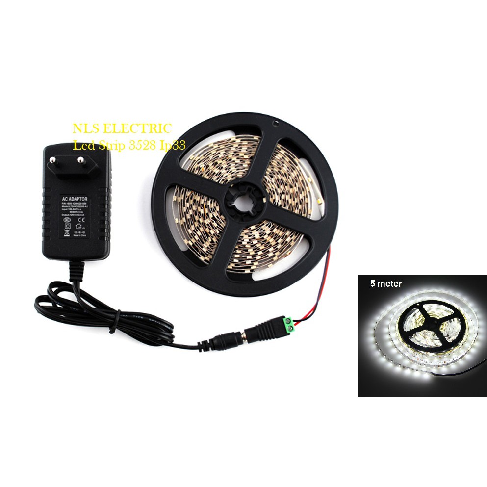 Jual Paket (Tinggal Pakai!!) led strip smd 3528/2835 ip 33 ip33 indoor ...