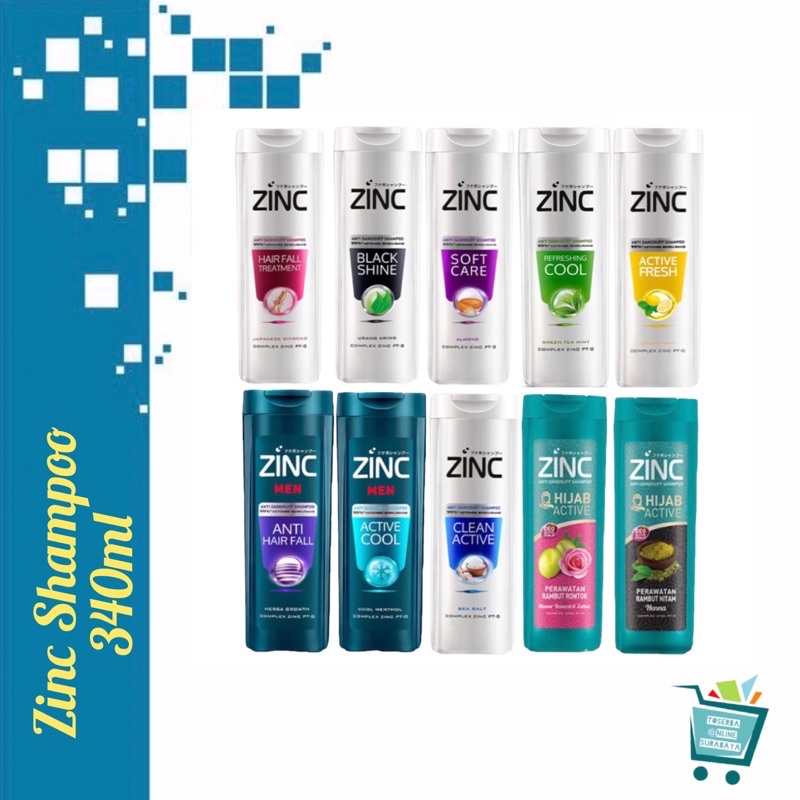 Jual Zinc Shampoo / Men / Hijab Active / Anti Hair Fall / Active Fresh ...