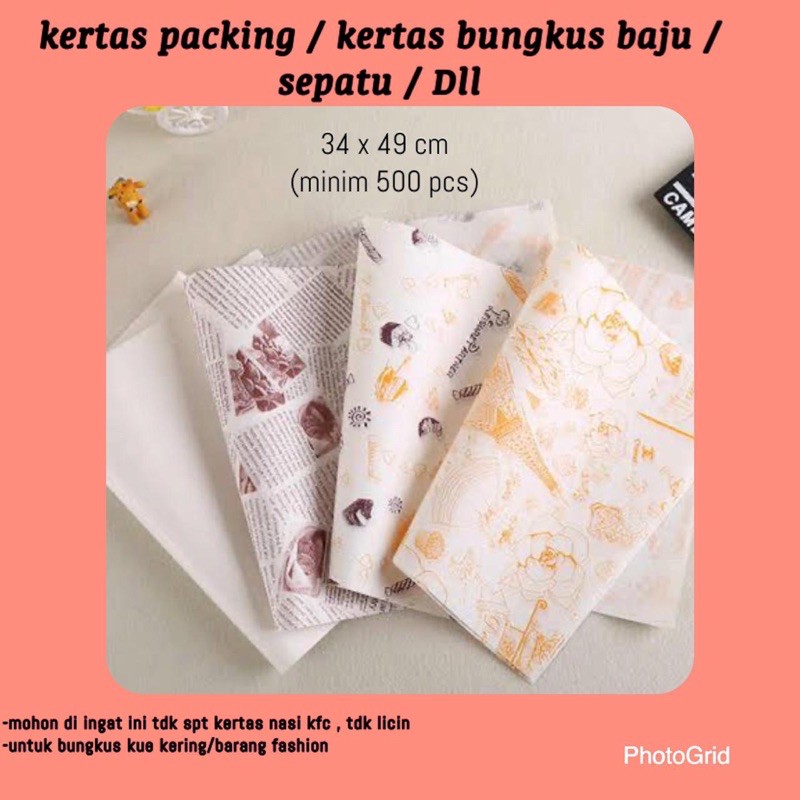 Jual CUSTOM paper wrap kertas roti tissue | Shopee Indonesia
