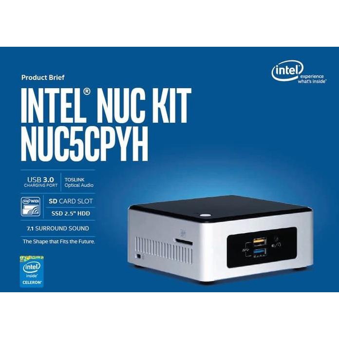 Jual MINI PC INTEL NUC NUC6CAY KIT J3455/ RAM 4GB / HDD 500GB / W10 ...