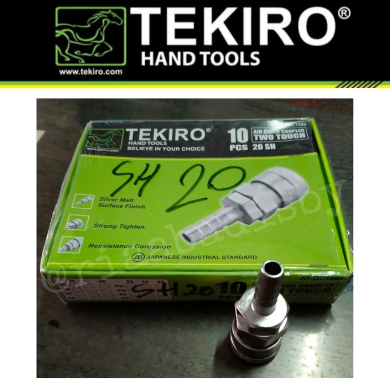 Jual AIR QUICK COUPLER TWO TOUCH SH 20 | NEPEL SAMBUNGAN TEKIRO SH20 ECERAN PER PCS | Shopee ...