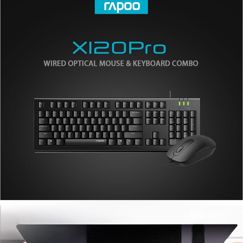 Jual RAPOO KEYBOARD WIRED COMBO X120 PRO | Shopee Indonesia