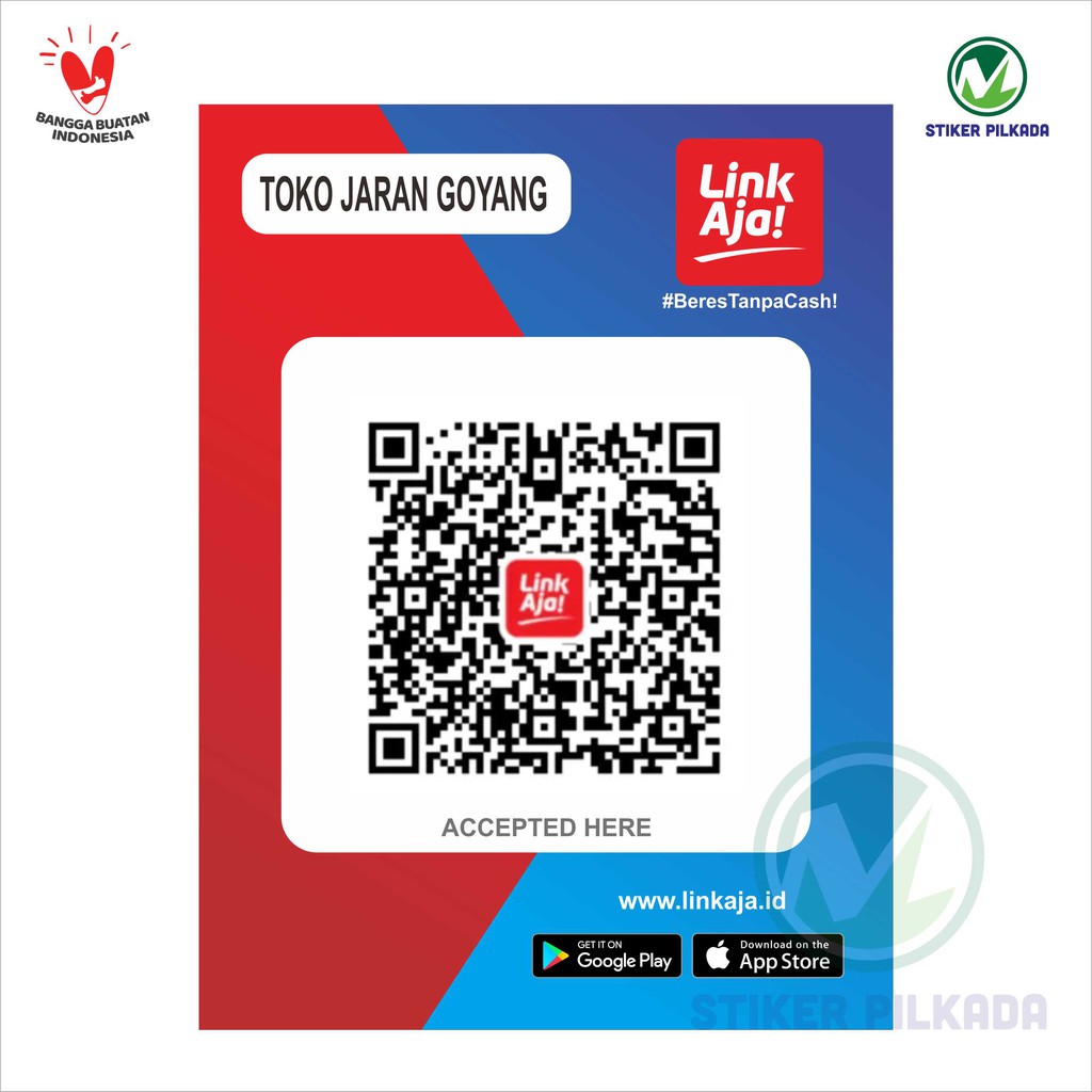 Jual STIKER VINYL QRIS LINK AJA ( QRIS KIRIM DI CHAT / ADMIN ) | Shopee ...