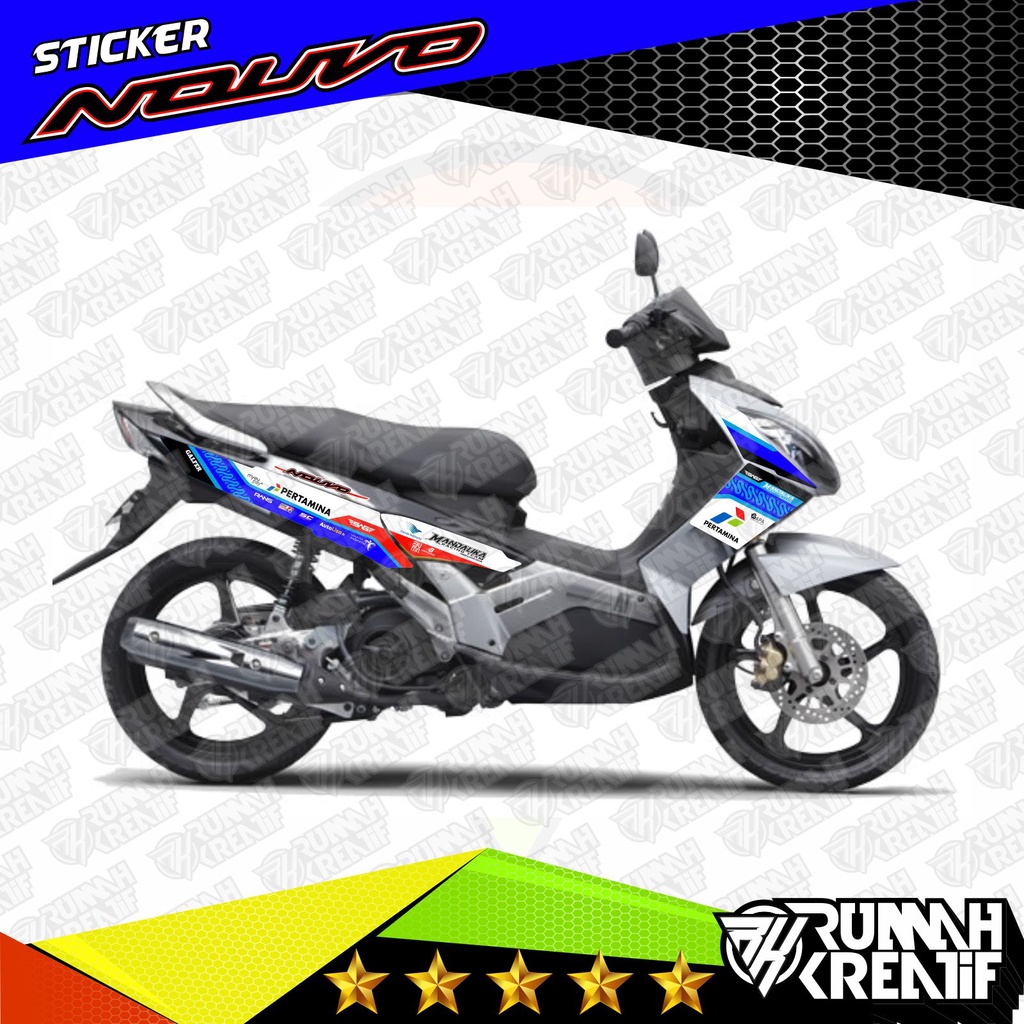 Jual sticker striping emblem nouvo mx mandalika pertamina bonus stiker ...