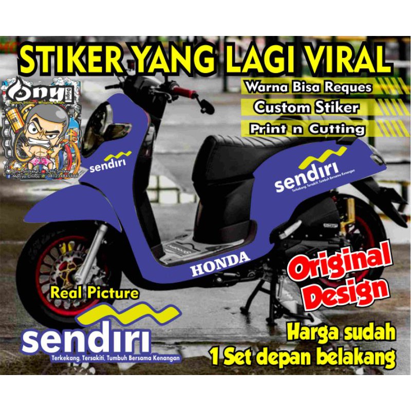 Jual Stiker Scoopy prestige, stiker Sendiri, striping variasi scoopy ...