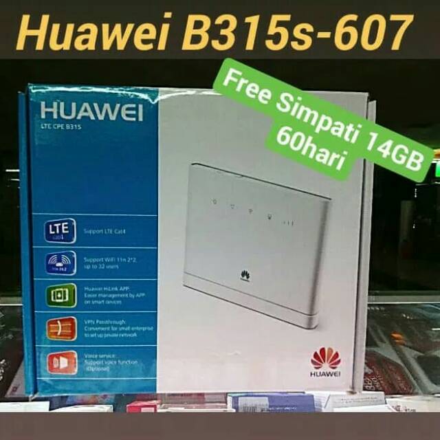 Jual Home Router Huawei B315s-607 4G Unlock GSM Plus Simpati 14GB ...