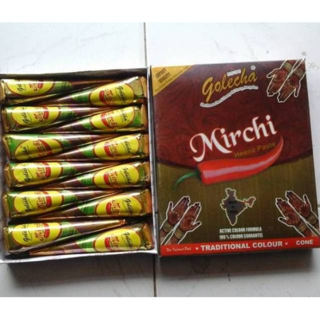 Jual Henna Golecha Mirchi Original Bpom(hrg 12pc) | Shopee Indonesia
