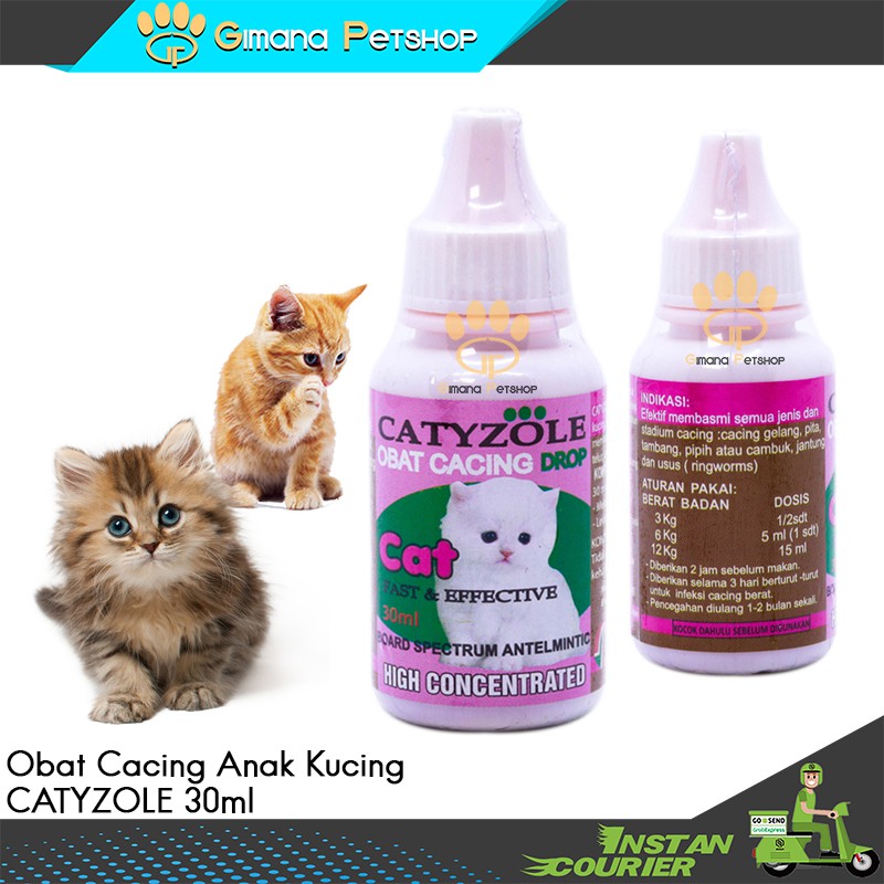 Jual Obat Cacing Kucing Efektif Membasming Cacing CATYZOLE 30ml ...