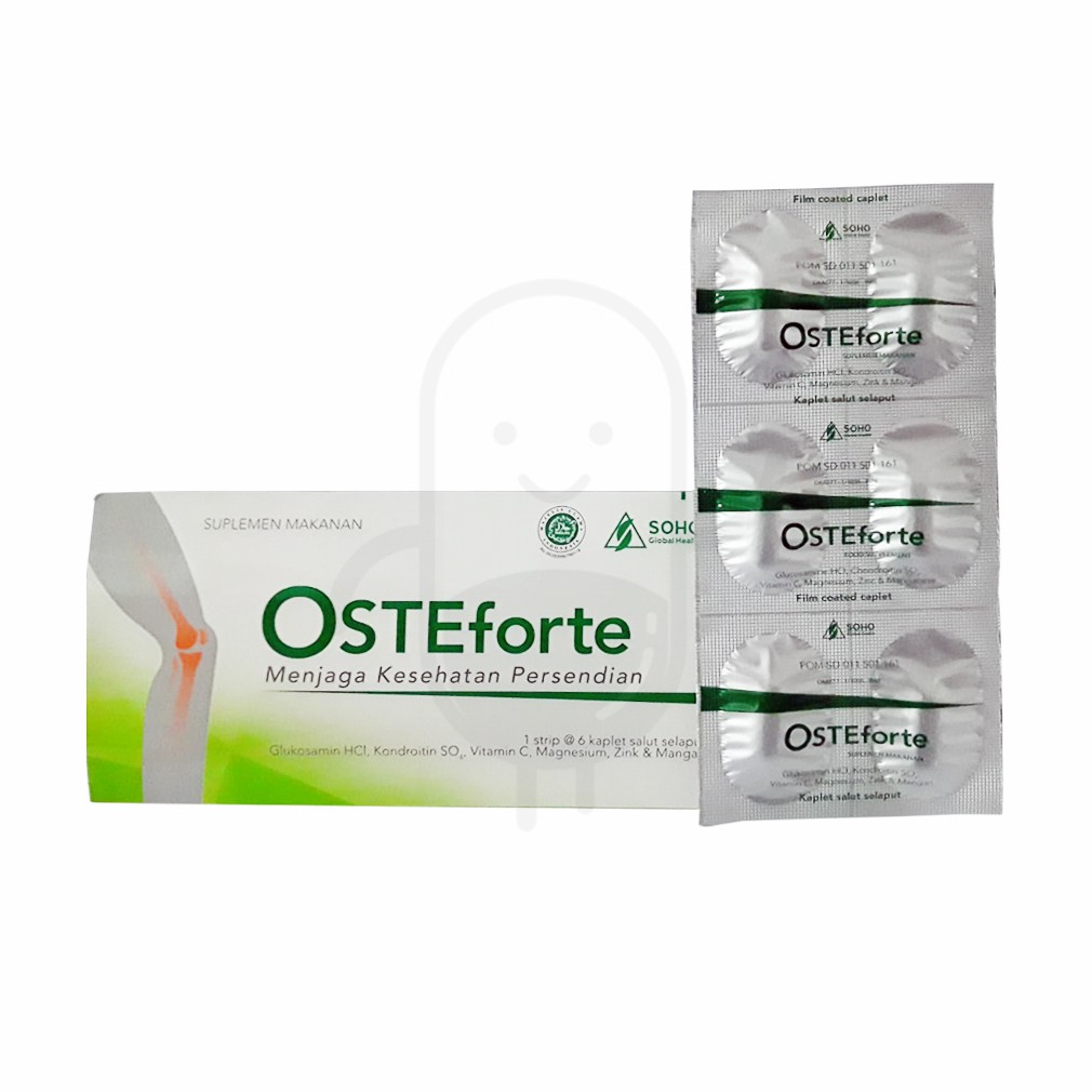 Jual OSTE FORTE TABLET MULTIVITAMIN SENDI OTOT TULANG PER STRIP 6S ...