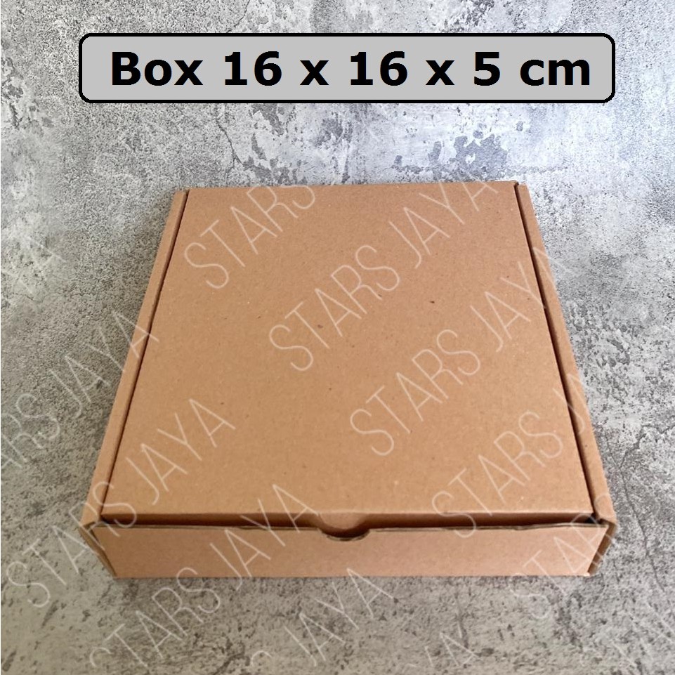 Jual Die Cut / Corrugated Box 16 x 16 x 5 cm , Box Cake Kue, Kotak Packaging, Kardus, Box Pizza ...