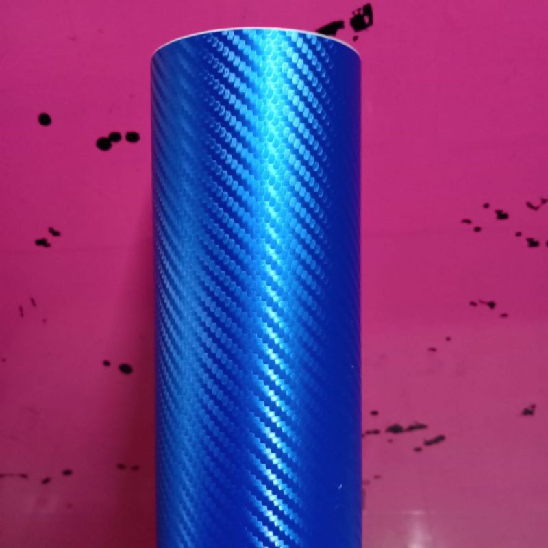 Jual sticker scotlite carbon 3D Biru skotlet motor karbon stiker motor ...