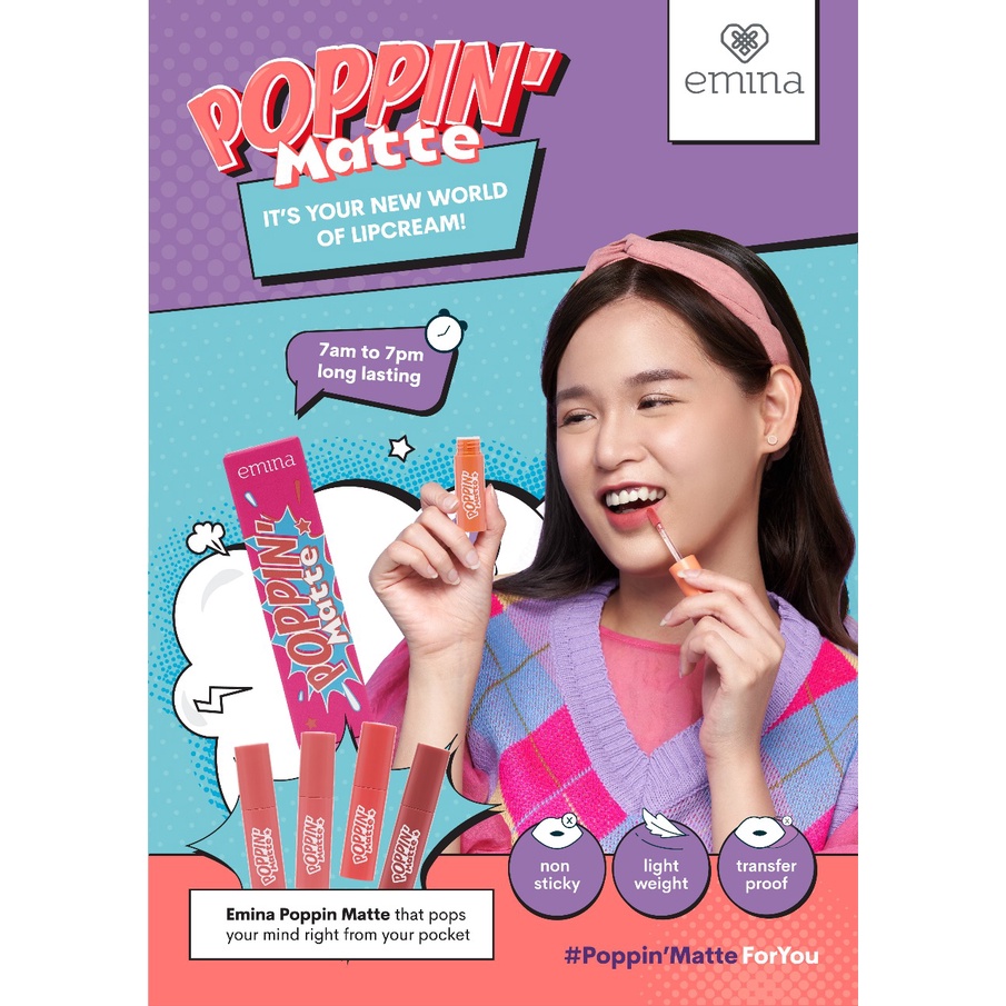Jual Special Edition Emina Poppin Matte X Chatime Lipcream Shopee Indonesia
