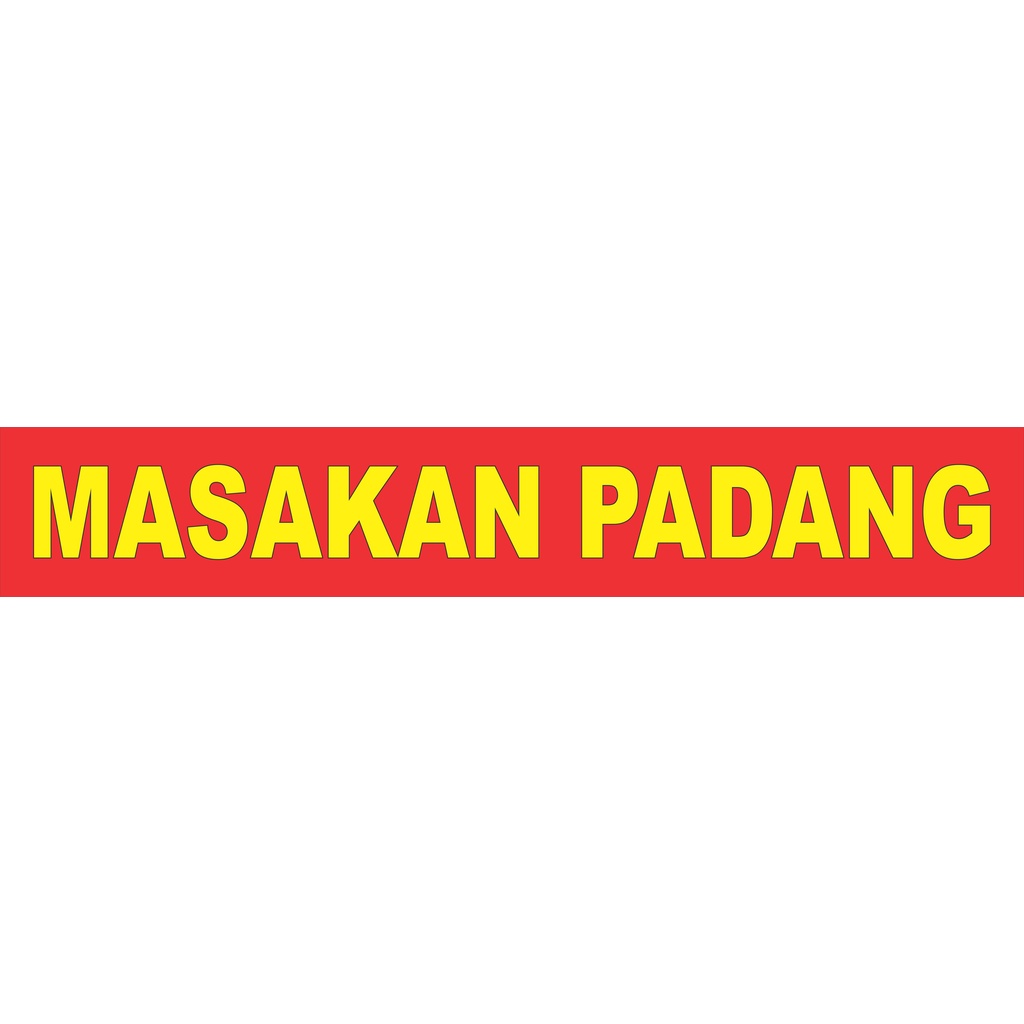 Jual stiker MASAKAN PADANG 120x20 cm BISA COSTUM UKURAN | Shopee Indonesia
