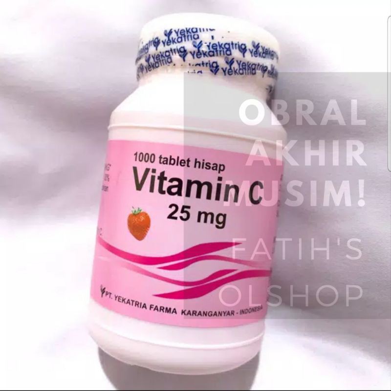 Jual vitamin C hisap bukan vit c ipi merk yekatria isi 1000 tablet rasa ...