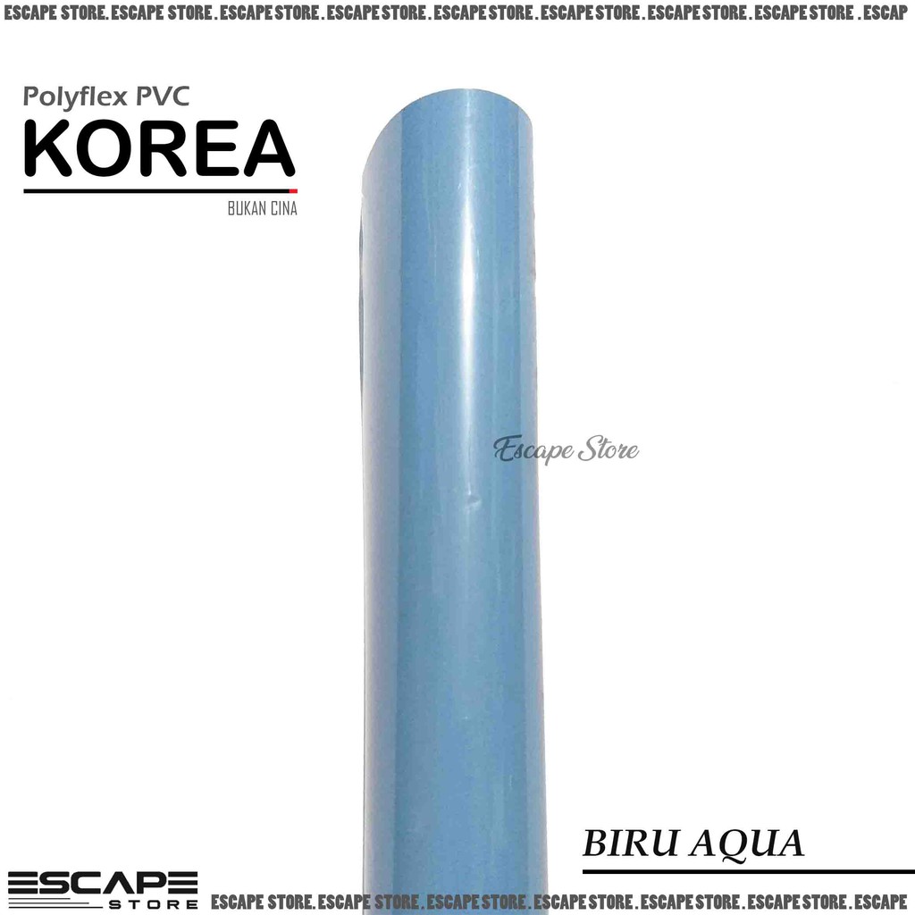 Jual Polyflex PVC Korea . Poliflex PVC Korea Meteran Murah - Biru Aqua ...