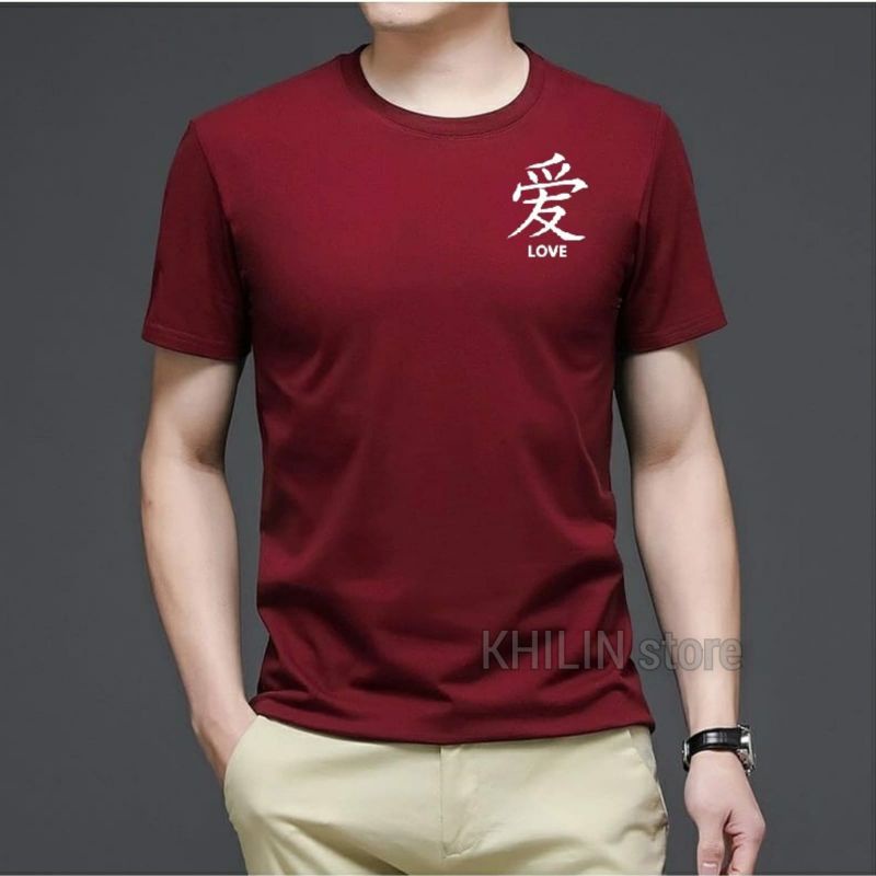 Jual Kaos Pria Distro Tulisan Mandarin Love Lengan Pendek Tshirt Atasan ... Jual Kaos Pria Distro Tulisan Mandarin Love Lengan Pendek Tshirt Atasan ...