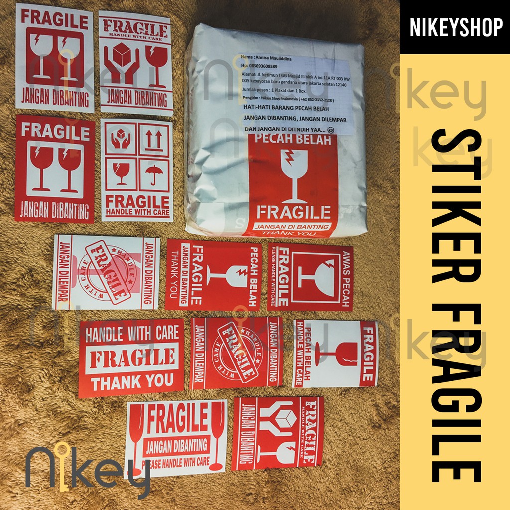 Jual 100pcs STIKER FRAGILE, STIKER LABEL, STICKER FRAGILE UNTUK ...
