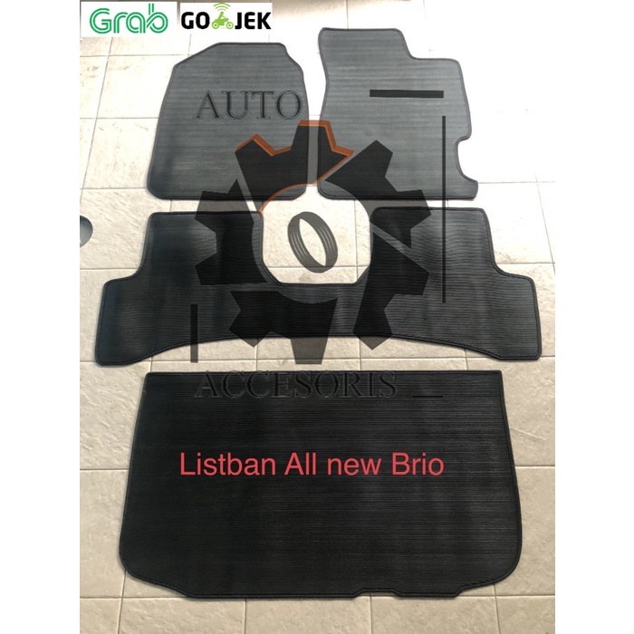 Jual Karpet mobil All New Brio 2018 sampai sekarang model jahit pinggir ...