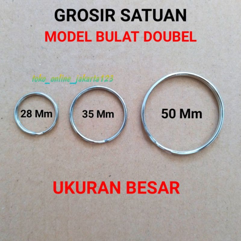 Jual Ring gantungan kunci Lilit Double ukuran besar Ring ganci bundar Ring Bulat Harga Satuan ...