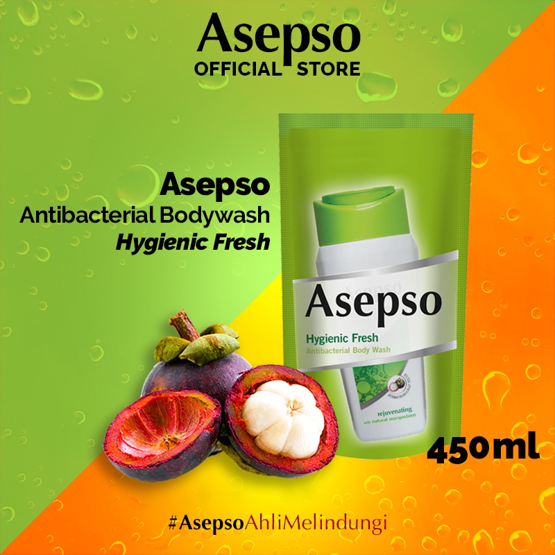 Jual ASEPSO Sabun Cair Body Wash Hygienic Fresh - 450 ml | Shopee Indonesia