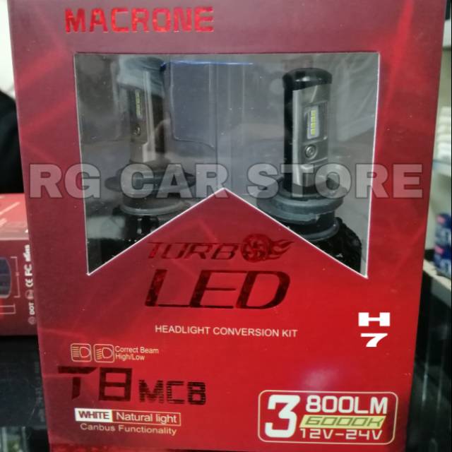 Jual BOHLAM LED H7 TYPE T8 MEREK MACRONE | Shopee Indonesia