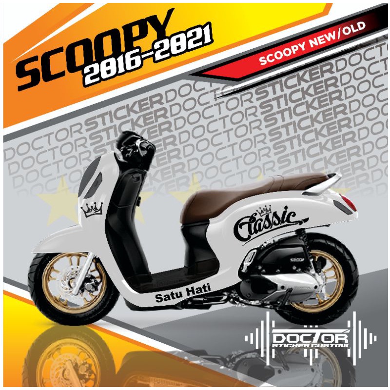 Jual Stiker scoopy striping cutting full Classic 1set | Shopee Indonesia