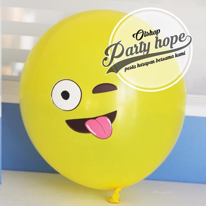Jual Nay Balon / Balon Latex Emoticon 1 Pack Isi 100 Pcs / Balon Emoji ...