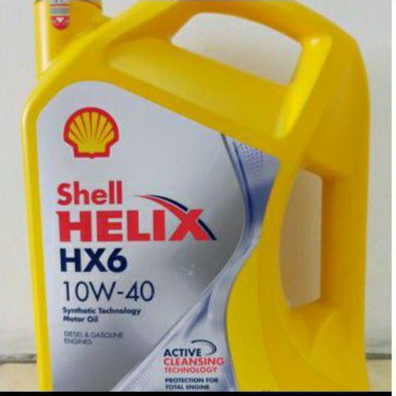 Jual oli mesin shell helix Hx6 10w-40 new 100% original kemasan 4L ...