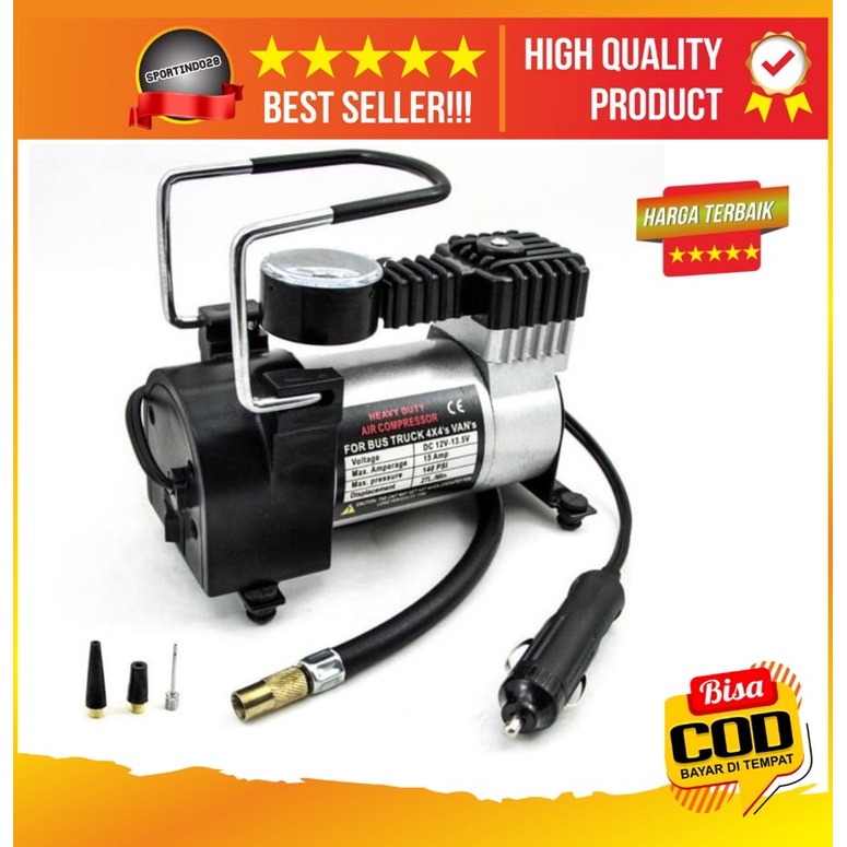 Jual Kompresor Pompa Angin Ban Mobil Heavy Duty Air Compressor Real ...