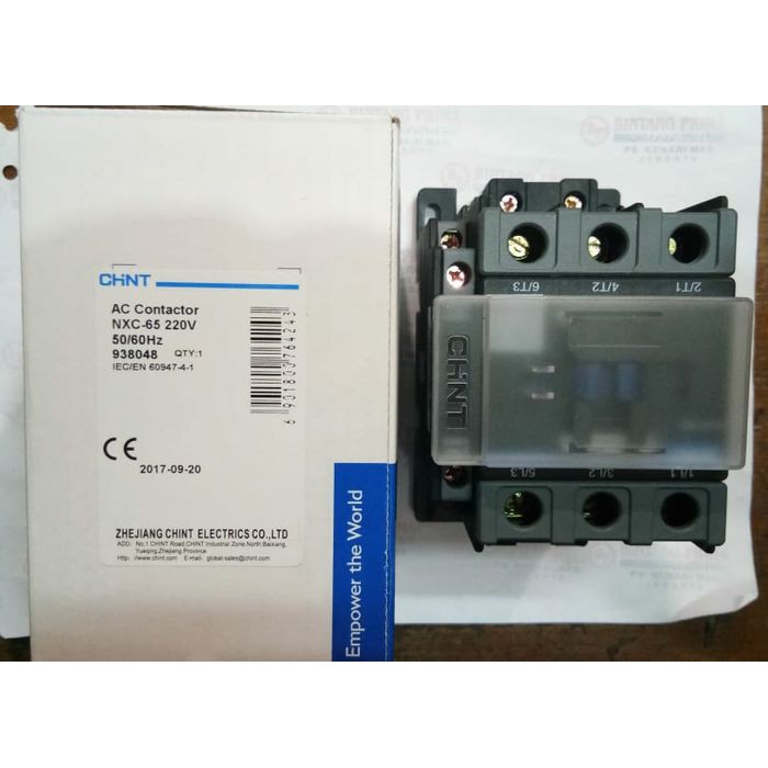 Jual Kontaktor / Contactor Tipe Baru NXC-50 / 220V 3P 80A 22Kw Merk Chint | Shopee Indonesia